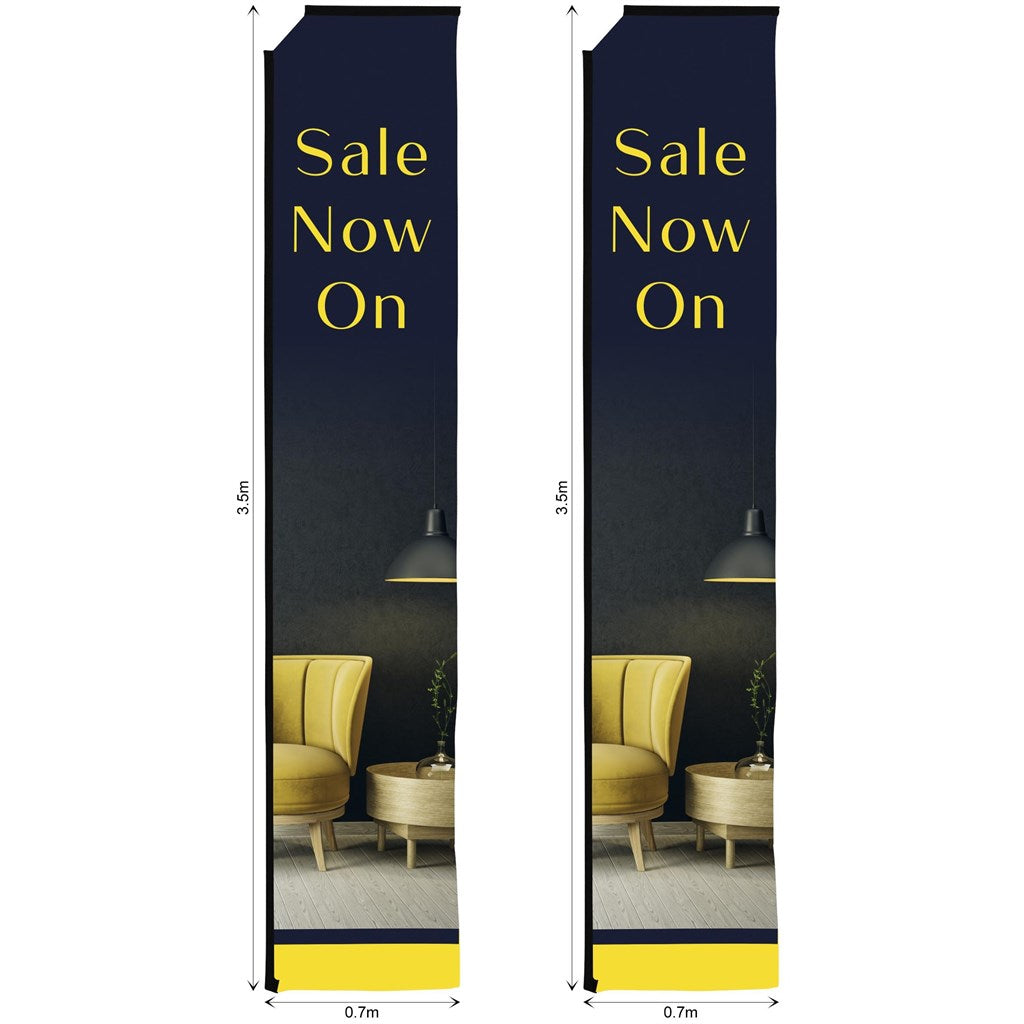 Legend 4m Sublimated Telescopic Flying Banner Skin - Set Of 2 (Excludes ...